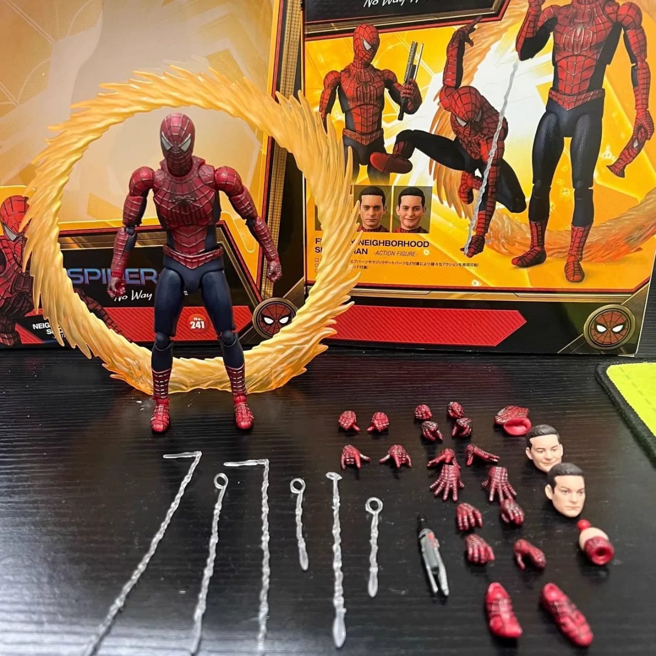 Marvel Spiderman Tobey Maguire 15.5cm MAFEX-Style Action Figure – No W ...